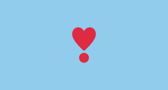 ️ Heart Exclamation Emoji on Twitter Twemoji 11.3