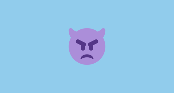 👿 Angry Face with Horns Emoji on Twitter Twemoji 11.3