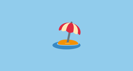 🏖️ Strand Met Parasol Emoji on Twitter Twemoji 12.0