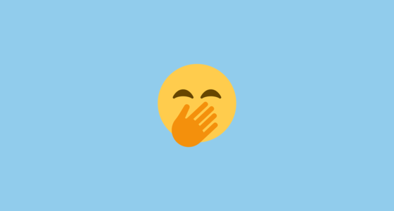 🤭 Visage Avec Une Main Sur La Bouche Emoji on Twitter Twemoji 12.1.6