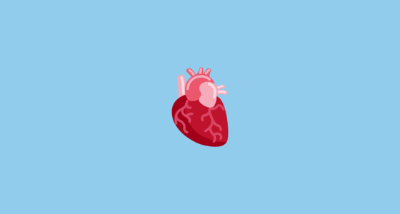 🫀 Anatomical Heart Emoji on Twitter / X Twemoji 13.0.1