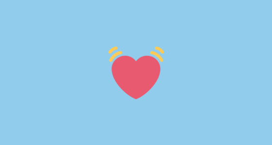 💓 Cuore Che Batte Emoji on Twitter Twemoji 1.0
