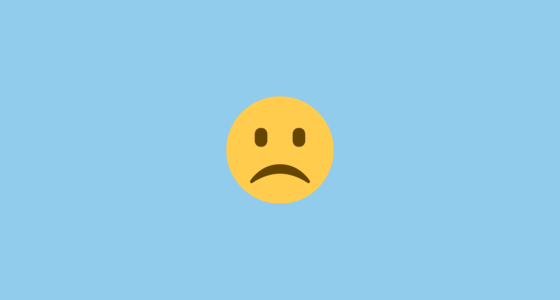 🙁 Rosto Meio Triste Emoji on Twitter Twemoji 1.0