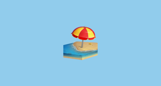 🏖️ Praia E Guarda-Sol Emoji on Twitter Emoji Stickers 13.1