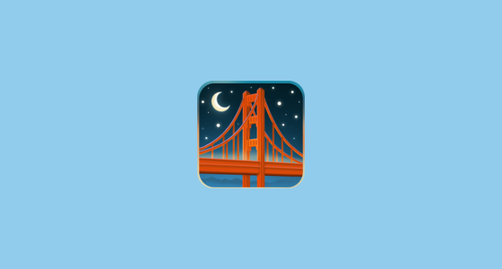 🌉 Bridge at Night Emoji on Twitter Emoji Stickers 13.1