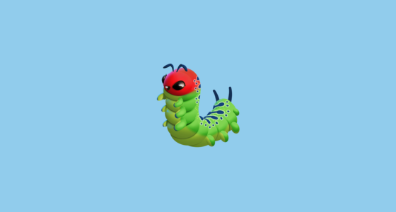 🐛 Raupe Emoji on Twitter Emoji Stickers 13.1