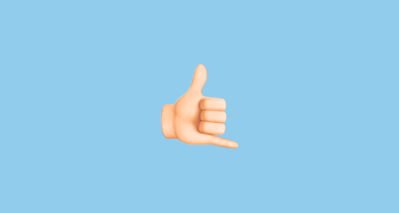 🤙🏻 Call Me Hand: Light Skin Tone Emoji on Twitter Emoji Stickers 13.1