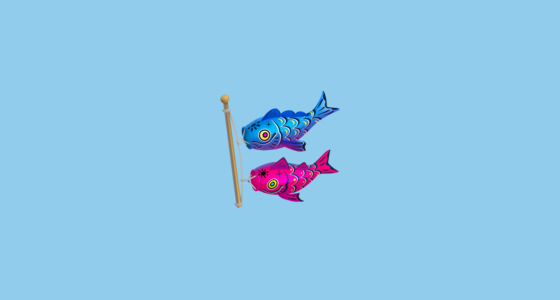 🎏 Carp Streamer Emoji on Twitter Emoji Stickers 13.1