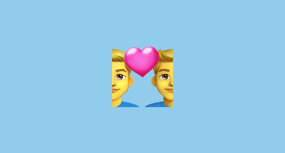 👨‍ ️‍👨 연인: 남자, 남자 Emoji on Twitter Emoji Stickers 13.1