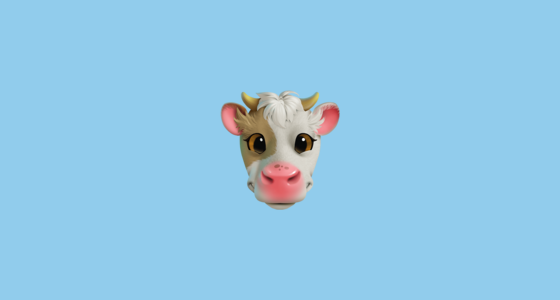 🐮 Cow Face Emoji on Twitter Emoji Stickers 13.1