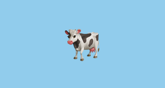 🐄 Cow Emoji on Twitter Emoji Stickers 13.1