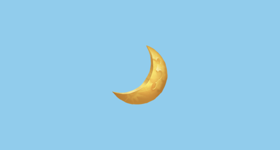 🌙 Crescent Moon Emoji on Twitter Emoji Stickers 13.1
