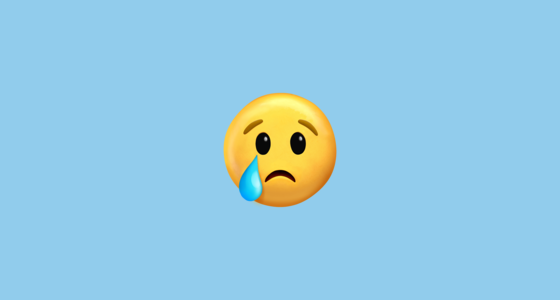 😢 Crying Face Emoji on Twitter Emoji Stickers 13.1