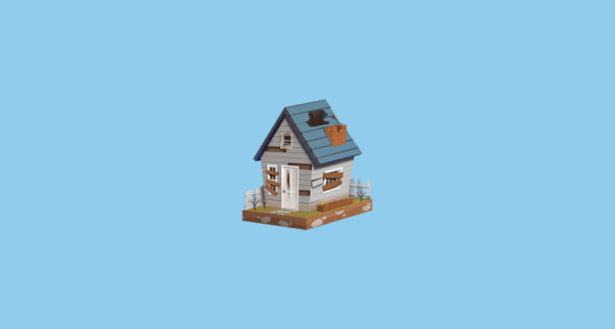 🏚️ Fallfärdigt Hus Emoji on Twitter Emoji Stickers 13.1