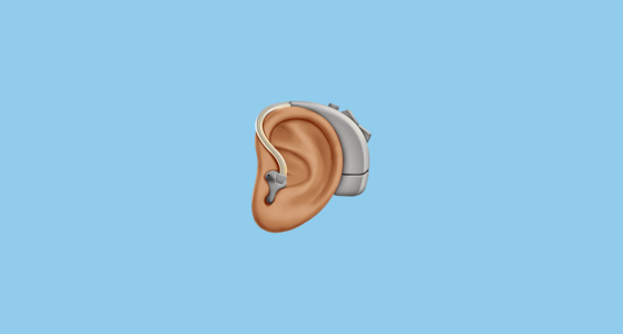 🦻🏽 Ear with Hearing Aid: Medium Skin Tone Emoji on Twitter Emoji ...