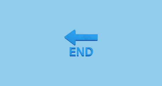 🔚 Freccia End Emoji on Twitter Emoji Stickers 13.1