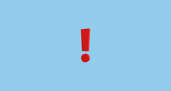 Rotes Ausrufezeichen Emoji on Twitter Emoji Stickers 13.1