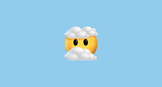 😶‍🌫️ Face in Clouds Emoji on Twitter Emoji Stickers 13.1