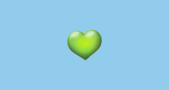 💚 Corazón Verde Emoji on Twitter Emoji Stickers 13.1