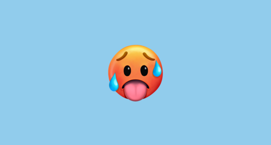 🥵 Rosto Fervendo De Calor Emoji on Twitter Emoji Stickers 13.1