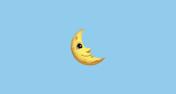 🌜 Rosto Da Lua De Quarto Minguante Emoji on Twitter Emoji Stickers 13.1