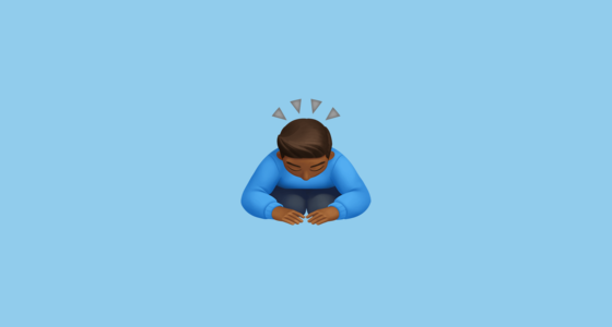 🙇🏾‍♂️ Man Bowing: Medium-Dark Skin Tone Emoji on Twitter Emoji Stickers ...