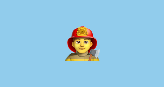 👨‍🚒 Man Firefighter Emoji on Twitter Emoji Stickers 13.1