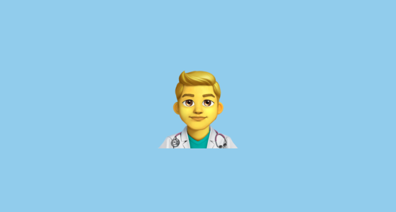 👨‍⚕️ Homem Profissional Da Saúde Emoji on Twitter Emoji Stickers 13.1