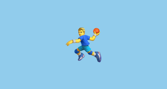 🤾‍♂️ Lelaki Bermain Bola Baling Emoji on Twitter Emoji Stickers 13.1