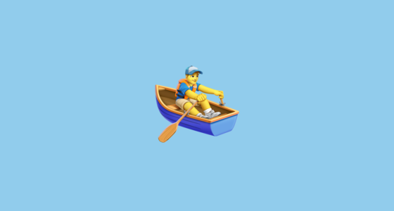 🚣‍♂️ Man Rowing Boat Emoji on Twitter Emoji Stickers 13.1