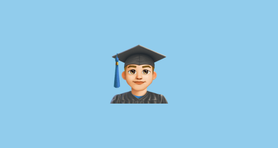 👨🏼‍🎓 Student: Medium Til Lys Teint Emoji on Twitter Emoji Stickers 13.1