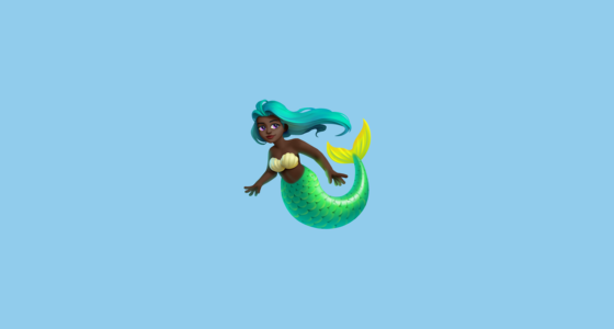 🧜🏿‍♀️ Sirène: Peau Foncée Emoji on Twitter Emoji Stickers 13.1
