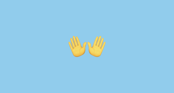 👐 Open Hands Emoji on Twitter Emoji Stickers 13.1
