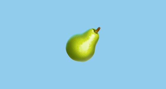 🍐 Birne Emoji on Twitter Emoji Stickers 13.1