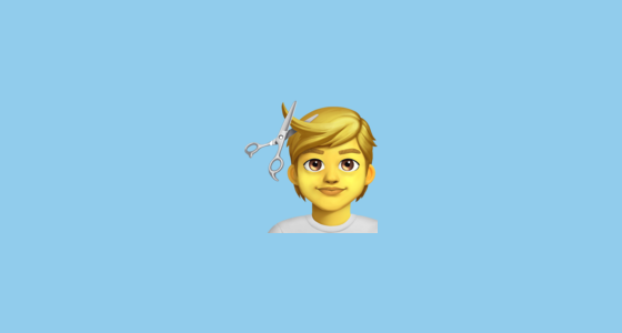 💇 Gunting Rambut Emoji on Twitter Emoji Stickers 13.1