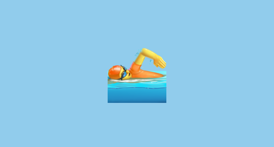 🏊 Person Swimming Emoji on Twitter Emoji Stickers 13.1