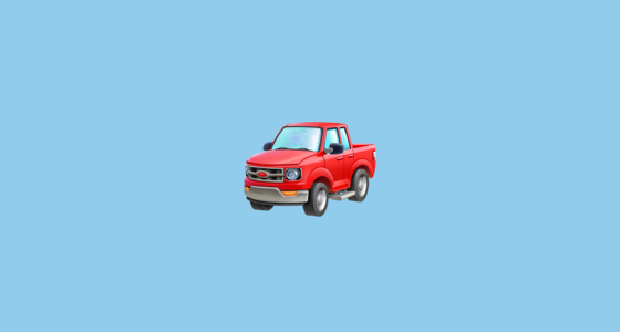 🛻 Pickup Truck Emoji on Twitter Emoji Stickers 13.1