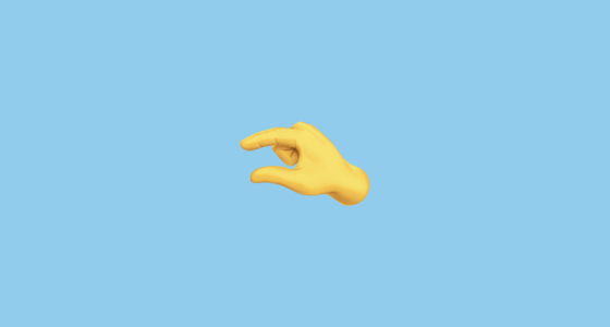 🤏 Pinching Hand Emoji on Twitter Emoji Stickers 13.1
