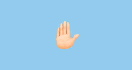 🏻 Raised Hand: Light Skin Tone Emoji on Twitter Emoji Stickers 13.1