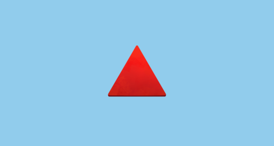 🔺 Red Triangle Pointed Up Emoji on Twitter Emoji Stickers 13.1