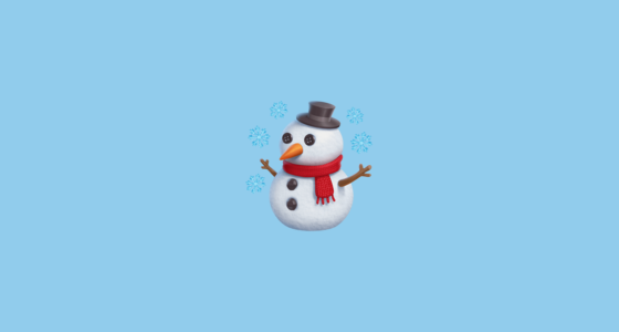 ☃️ Snowman Emoji on Twitter Emoji Stickers 13.1