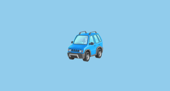 🚙 Vehículo Deportivo Utilitario Emoji on Twitter Emoji Stickers 13.1