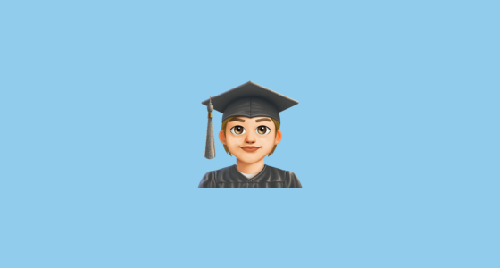 🧑🏼‍🎓 Student: Medium-Light Skin Tone Emoji on Twitter Emoji Stickers 13.1
