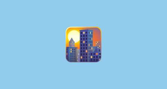 🌇 Sunset Emoji on Twitter Emoji Stickers 13.1