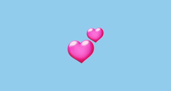 💕 Twee Harten Emoji on Twitter Emoji Stickers 13.1