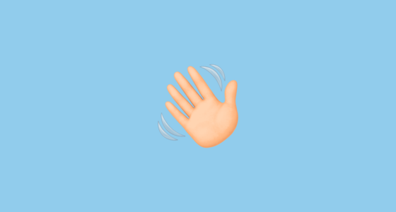 👋🏻 Waving Hand: Light Skin Tone Emoji on Twitter Emoji Stickers 13.1