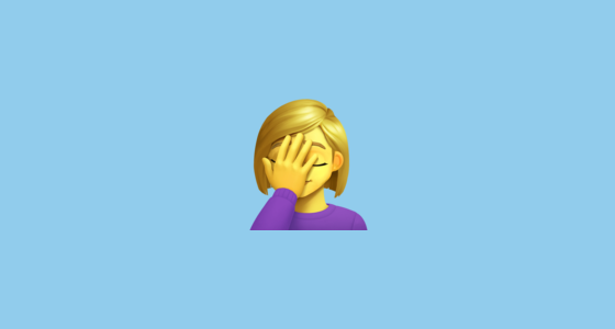🤦‍♀️ Woman Facepalming Emoji on Twitter Emoji Stickers 13.1