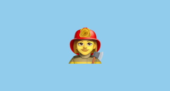 👩‍🚒 Woman Firefighter Emoji on Twitter Emoji Stickers 13.1
