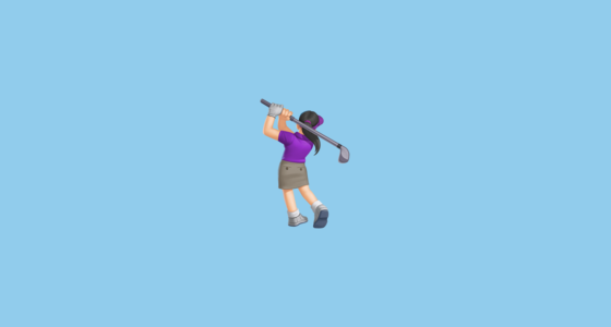 🏌🏻‍♀️ Woman Golfing: Light Skin Tone Emoji on Twitter Emoji Stickers 13.1
