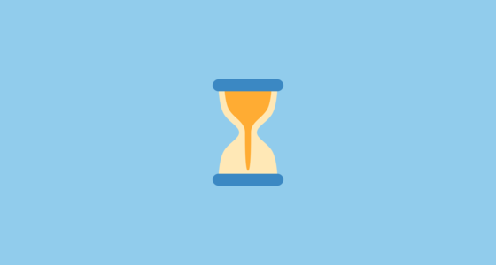 ⏳ Hourglass Not Done Emoji on Twitter / X Twemoji 15.0